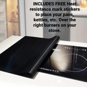 U´re made 4 cooking - Large Induction Cooktop Protector Mat 28.34" x 20.47", Magnetic Electric Stove Cover Antistrike/Antiscratch Glass Top Stove Cover. Max temperature resistance 425℉.