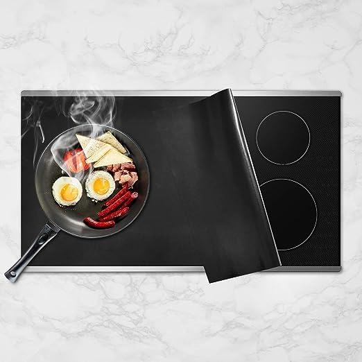 U´re made 4 cooking - Large Induction Cooktop Protector Mat 28.34" x 20.47", Magnetic Electric Stove Cover Antistrike/Antiscratch Glass Top Stove Cover. Max temperature resistance 425℉.