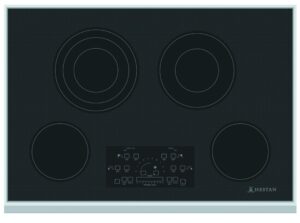 hestan kec30-bk 30 inch wide 4 burner electric cooktop, 30", black