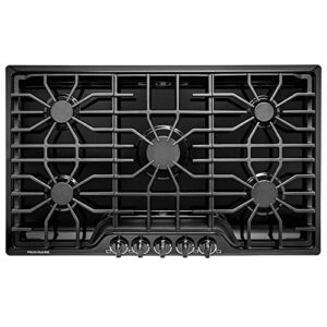 ffgc3626sb 36 ada compliant built-in gas cooktop with 5 sealed burners 51000 btu total output continuous grates low simmer burner and color-coordinated control knobs: