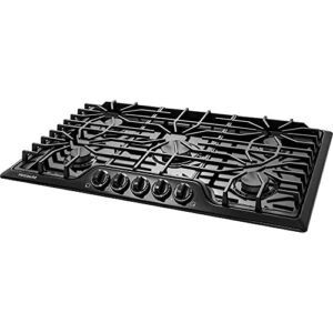 FFGC3626SB 36 ADA Compliant Built-In Gas Cooktop With 5 Sealed Burners 51000 BTU Total Output Continuous Grates Low Simmer Burner And Color-Coordinated Control Knobs: