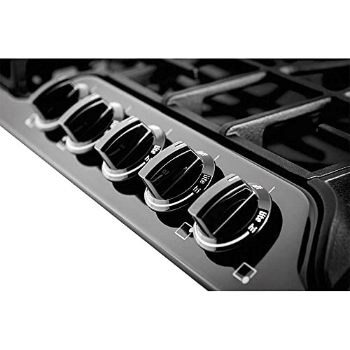 FFGC3626SB 36 ADA Compliant Built-In Gas Cooktop With 5 Sealed Burners 51000 BTU Total Output Continuous Grates Low Simmer Burner And Color-Coordinated Control Knobs: