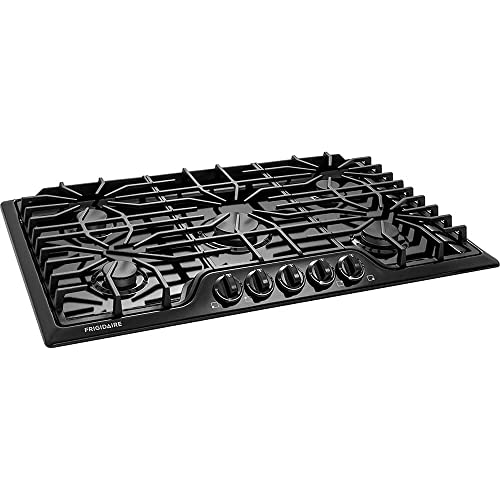 FFGC3626SB 36 ADA Compliant Built-In Gas Cooktop With 5 Sealed Burners 51000 BTU Total Output Continuous Grates Low Simmer Burner And Color-Coordinated Control Knobs: