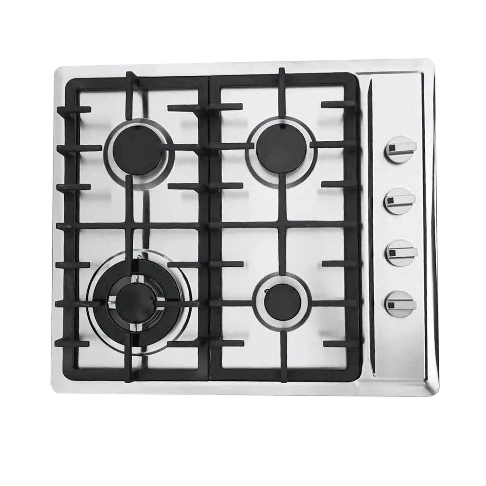 BEYANEE Built-In Gas Cooktop, 4-Hole Built-In Gas Cooktop, 23-Inch 4-Burner Gas Cooktop, Easy-Clean Gas Cooktop for Kitchen with Electric Ignition and Flame-Out System