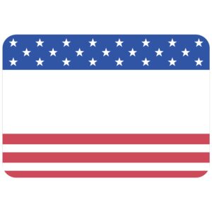 avery premium american flag name tags, no lift no curl, 36 handwriteable name stickers