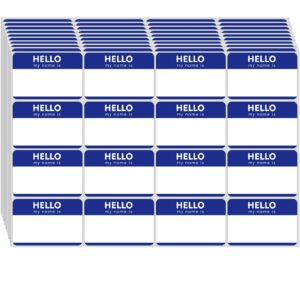 zacool 160 pcs hello my name is stickers blue name badge labels, peel off sticky name tag stickers new born baby name sticker personalized nametags labels for themed party school ofice home clasroom