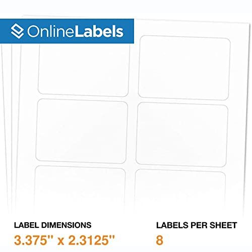 Printable Name Tags - 2-1/3 x 3-3/8 - Pack of 800, 100 Sheets - Inkjet/Laser Printer - Online Labels