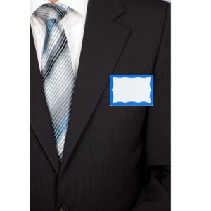 1InTheOffice Name Tag Stickers, Name Tag Labels, Self-Adhesive, Removable, Blue, 100/Pack