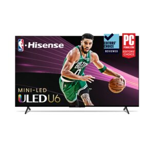 hisense 65-inch class u6 series mini-led uled 4k uhd google smart tv (65u6k) - qled, full array local dimming, dolby vision iq，hdr 10+, vrr game mode plus, 240 motion rate, alexa compatibility