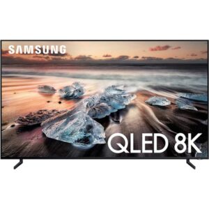 samsung qn65q900rbfxza flat 65-inch qled 8k q900 series ultra hd smart tv with hdr and alexa compatibility (2019 model), black