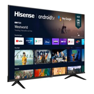 Hisense 65A6G 65-Inch 4K Ultra HD Android Smart TV with Alexa Compatibility (2021 Model), Black