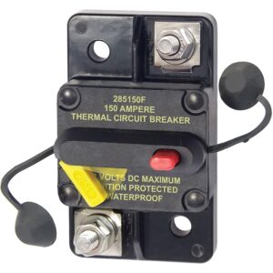 blue sea systems 7189 285 series circuit breaker, surface mount, 150 amp, 48v dc