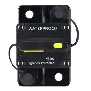 150 amp circuit breaker,with manual reset,12v-48v dc, for car marine trolling motors boat atv manual power protect and automotive marine boat audio system protection