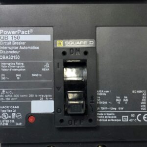 SQUARE D QBA32150 Molded Case Circuit Breaker 240V 150A