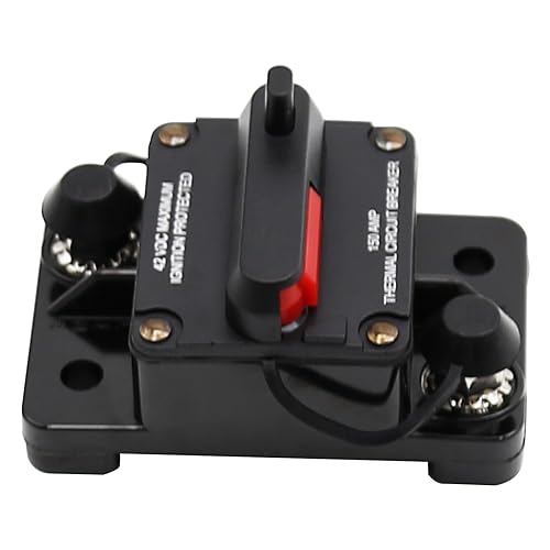 Saihisday 150 Amp Manual Reset Circuit Breaker Switch, Resettable Circuit Breaker 12V- 42V DC, Manual Reset Button Current Overload Protection for Trucks, Boats, RVs, Caravans, Marine, ATVs