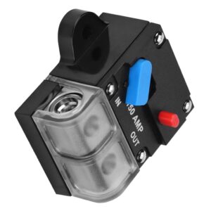 Automotive Circuit Breaker -50A Automatic Reset Holder for Car Inverter or Replacement-size1