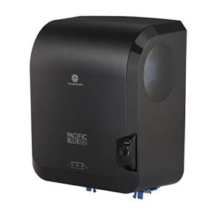 Pacific Blue Ultra Water-Resistant Mechanical Touchless Paper Towel Dispenser by GP PRO (Georgia-Pacific), Black. 59594, 12.90" W x 9.00" D x 16.00" H