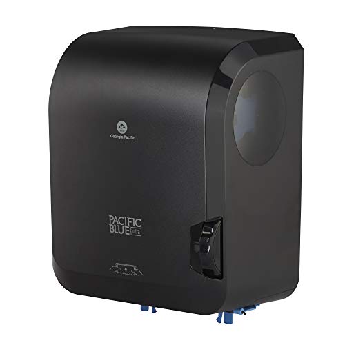 Pacific Blue Ultra Water-Resistant Mechanical Touchless Paper Towel Dispenser by GP PRO (Georgia-Pacific), Black. 59594, 12.90" W x 9.00" D x 16.00" H