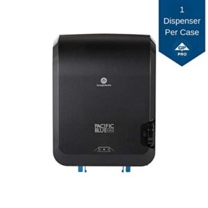 Pacific Blue Ultra Water-Resistant Mechanical Touchless Paper Towel Dispenser by GP PRO (Georgia-Pacific), Black. 59594, 12.90" W x 9.00" D x 16.00" H