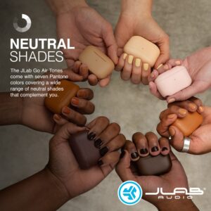 JLab Go Air Tones True Wireless Earbuds Designed with Auto On and Connect, Touch Controls, 32+ Hours Bluetooth Playtime, EQ3 Sound, and Dual Connect, Natural Earthtone Color (1615 C)