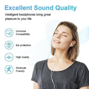 USB C Headphones 4 Pack, USB Type C Earbuds HiFi Stereo USB C Wired Earphones with Microphone Volume Control Compatible with Samsung Galaxy S23 S22 S21 Google Pixel 6 5 4XL/iPad Pro