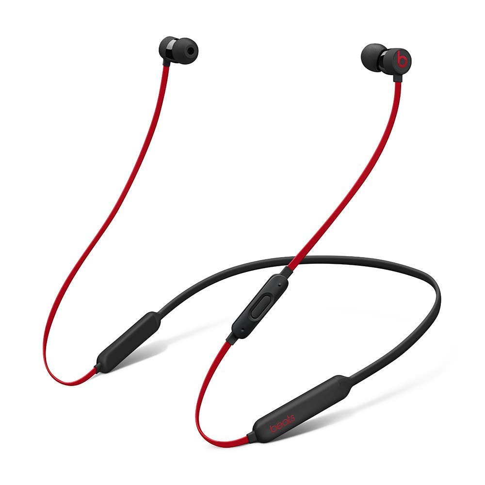 BeatsX Wireless Earphones - Apple W1 Headphone Chip, Class 1 Bluetooth, Black-Red (Renewed)