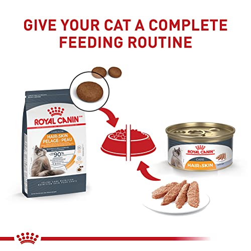 Royal Canin Feline Care Nutrition Hair & Skin Care Loaf in Sauce Canned Cat Food, 3 oz can (24-count)