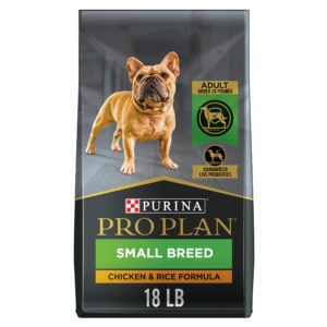 purina pro plan high protein small breed dog food, chicken & rice formula - 18 lb. bag