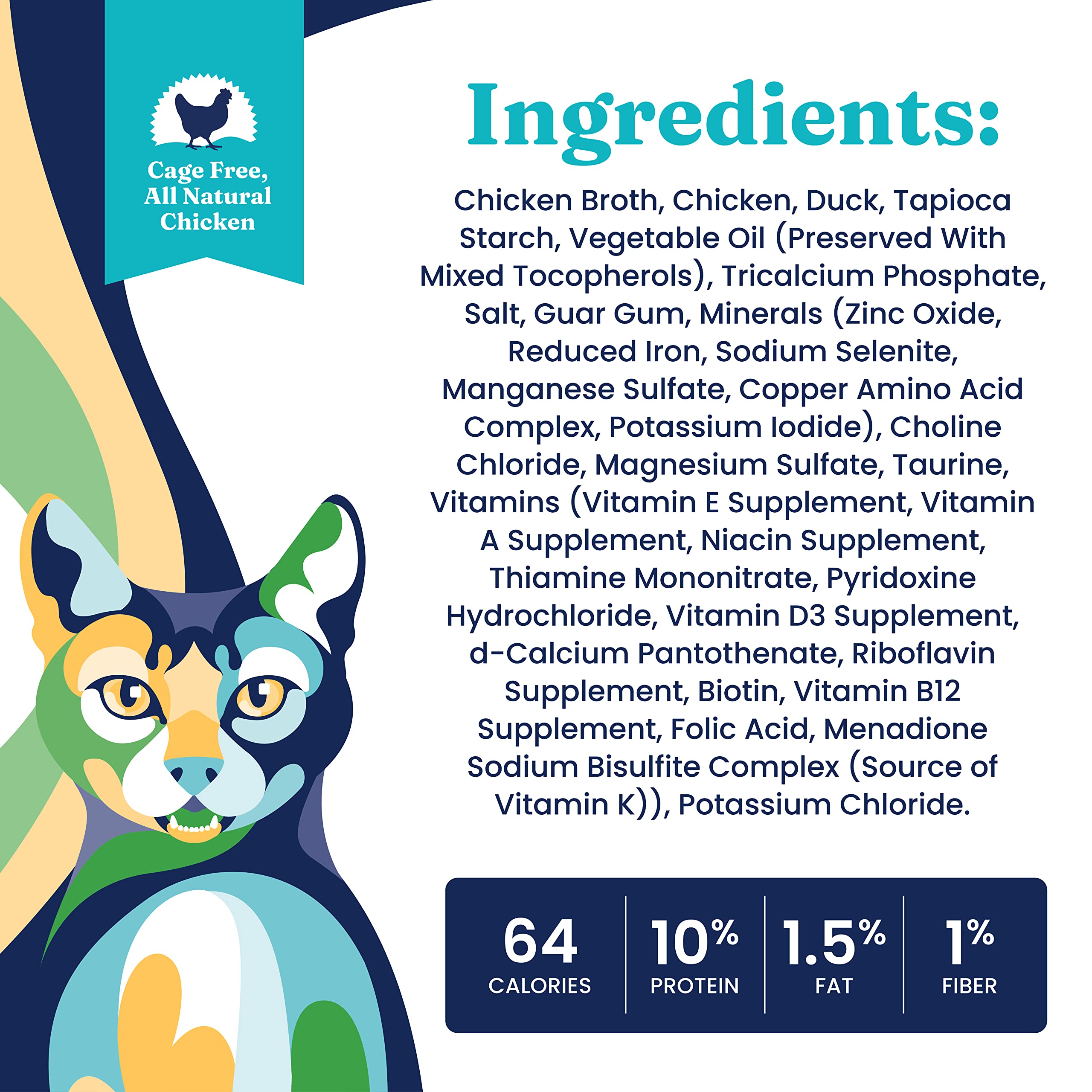 Solid Gold Canned Cat Food - Nature's Harmony Wet Cat Food Shreds in Gravy - Grain & Gluten Free Cat Wet Food Made with Real Chicken & Duck for Sensitive Stomach Support & Digestive Health - 24 Pack