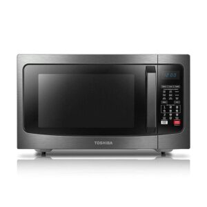 toshiba ec042a5c-bs microwave oven with convection function, smart sensor, easy-to-clean stainless steel interior and eco mode, 1.5 cu. ft. , 1000w, black stainless steel