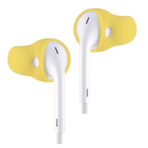 ACOUS Design Purest Earbuds Covers Anti-Slip Sport Tips Covers Compatible with Apple AirPods1&2 and EarPods (Strong Lemon)