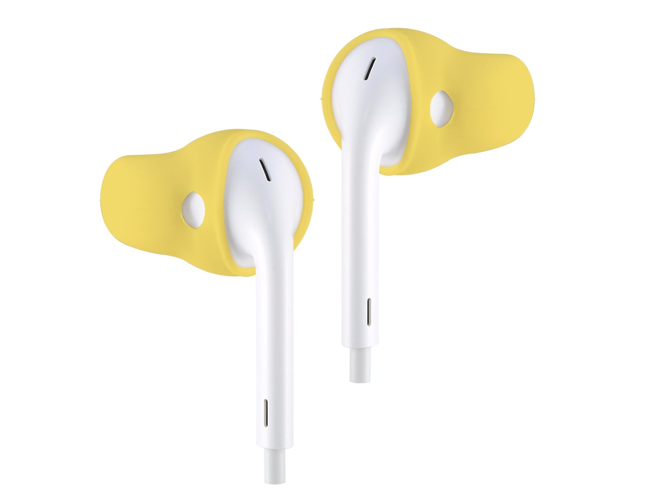 ACOUS Design Purest Earbuds Covers Anti-Slip Sport Tips Covers Compatible with Apple AirPods1&2 and EarPods (Strong Lemon)