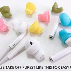 ACOUS Design Purest Earbuds Covers Anti-Slip Sport Tips Covers Compatible with Apple AirPods1&2 and EarPods (Strong Lemon)