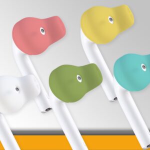 ACOUS Design Purest Earbuds Covers Anti-Slip Sport Tips Covers Compatible with Apple AirPods1&2 and EarPods (Strong Lemon)