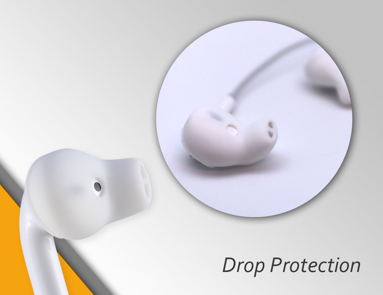 ACOUS Design Purest Earbuds Covers Anti-Slip Sport Tips Covers Compatible with Apple AirPods1&2 and EarPods (Strong Lemon)