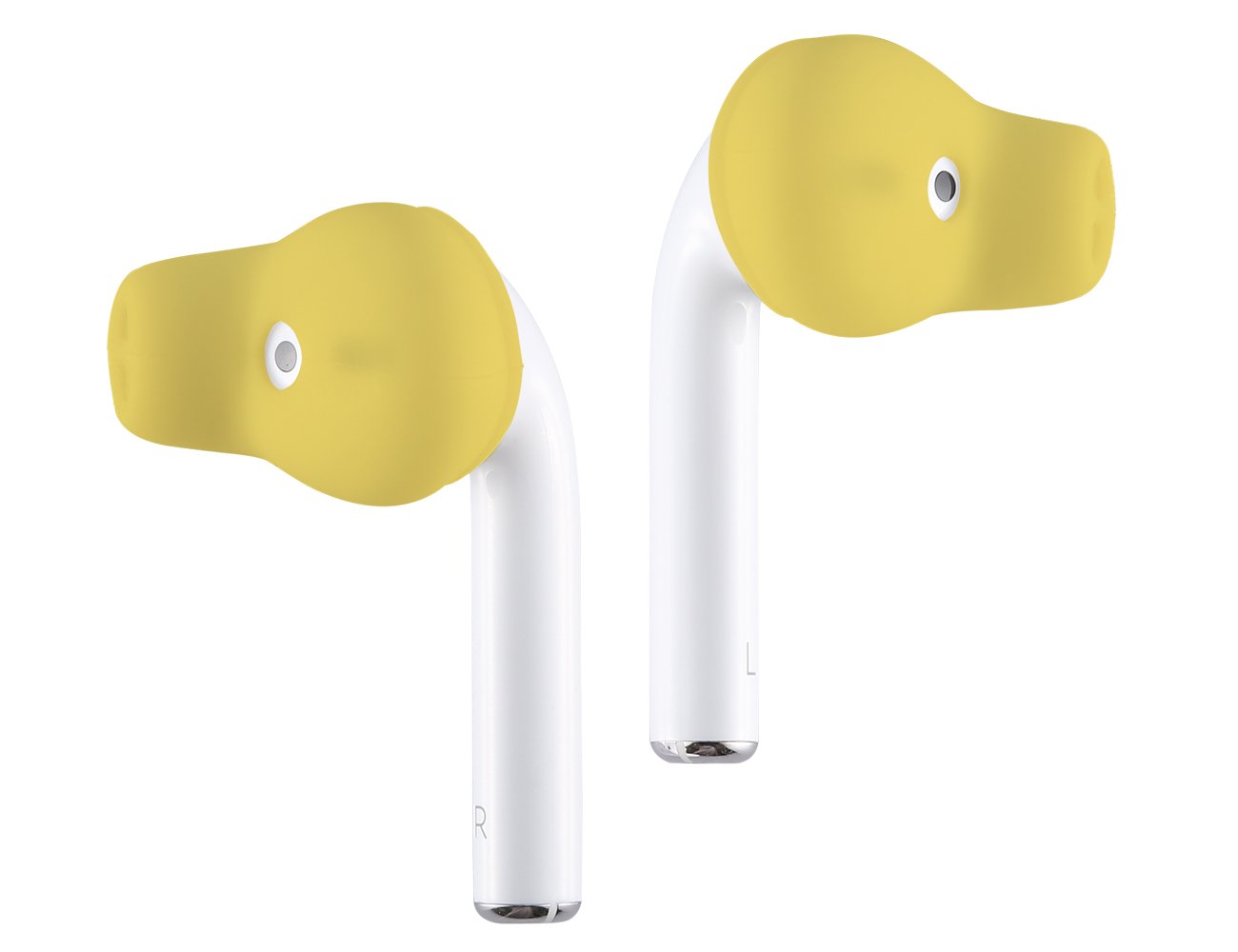 ACOUS Design Purest Earbuds Covers Anti-Slip Sport Tips Covers Compatible with Apple AirPods1&2 and EarPods (Strong Lemon)