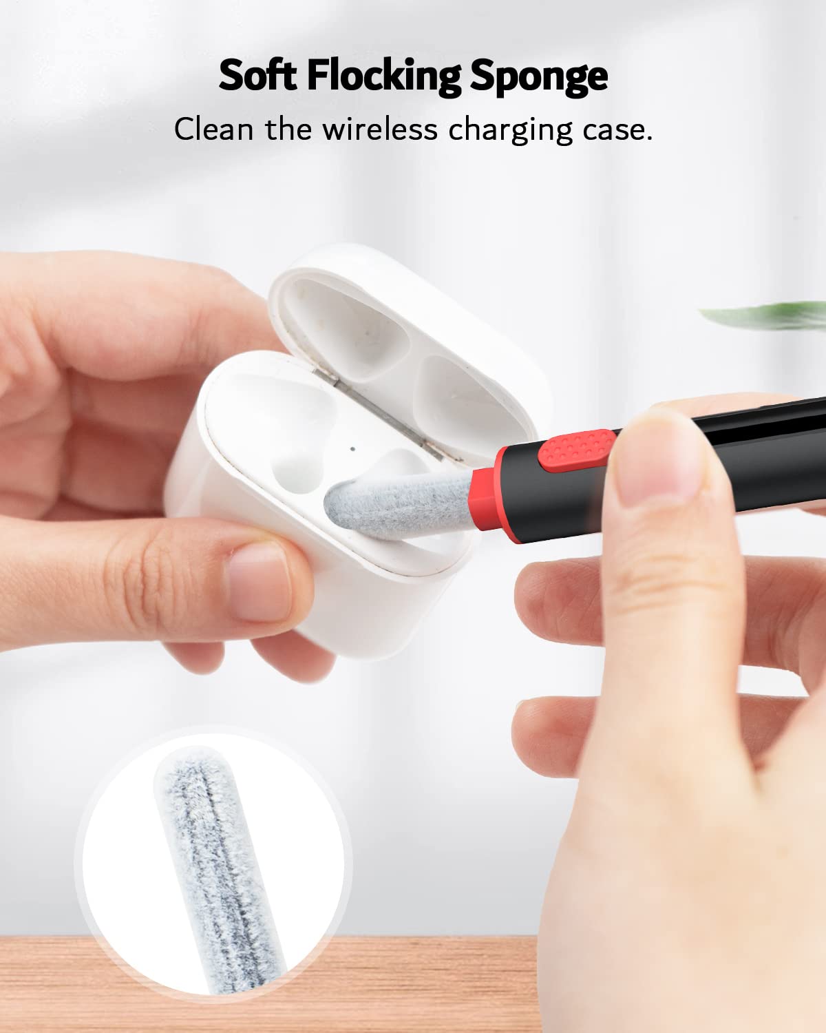 Sampoet 4-in-1 AirPod Cleaner Kit, Multi-Function Cleaning Tool for Airpods Pro 1 2 3, Cleaning Pen with Soft Brush for Earbuds Bluetooth Earphones Case Mobile Phone (Black 1 Pack)