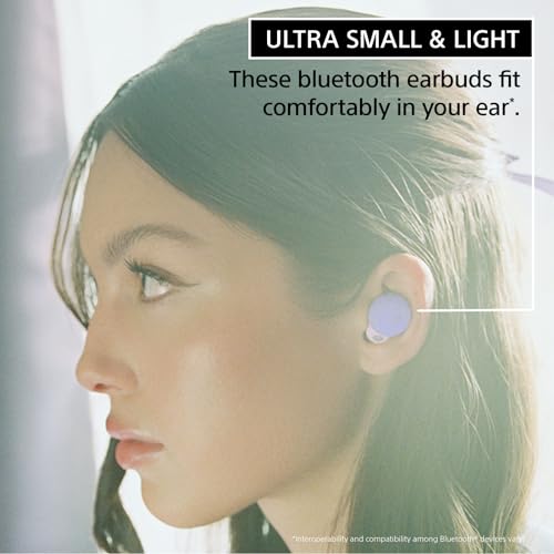 Sony LinkBuds S x Olivia Rodrigo, Truly Wireless Noise Canceling Earbud Headphones, Bluetooth Ear Buds Compatible with iPhone and Android, Violet