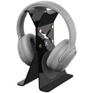 txesign headphone stand universal headphone holder for airpods max/hyperx cloud ii/sony/bose/beats, acrylic headphones holder earphone desktop hanger gaming headset stand for desk (black)