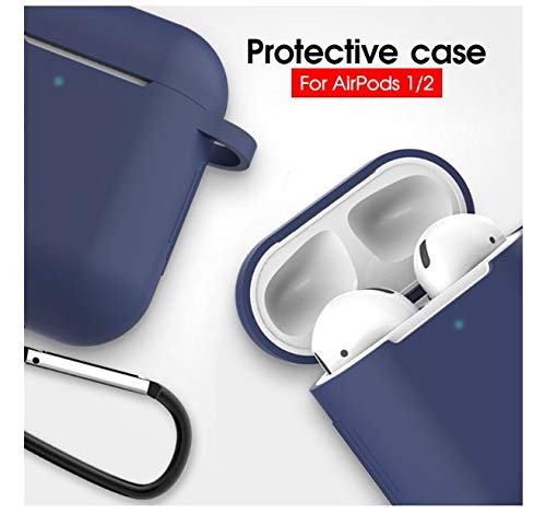 VRW Custom Airpod Case with Keychain,Silicone case for AIrpod, Custom Name Airpod case Airpods Charging Cover Skin,For Airpod 1and 2(Not For The Pro Version)