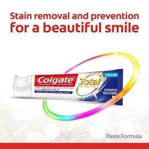 Colgate Colgate Total Advanced Whitening Toothpaste with Fluoride, Multi Benefit Toothpaste with Sensitivity Relief and Cavity Protection - 5.1 ounce (2 Pack), 5.1 Ounce (Pack of 2), 10.2 Ounce