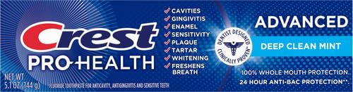 Crest Pro-Health Advanced Deep Clean Mint Toothpaste, 5.1 oz,