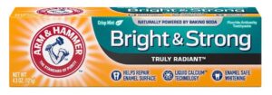 arm & hammer bright & strong truly radiant toothpaste, crisp mint 4.3 oz (pack of 6)