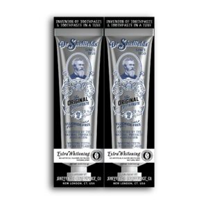 dr. sheffield’s certified natural toothpaste (extra-whitening) - great tasting, fluoride free toothpaste/freshen your breath, whiten your teeth, reduce plaque (2-pack)