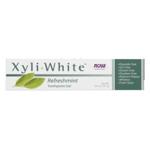 now solutions, xyliwhiteâ„¢ toothpaste gel, refreshmint, cleanses and whitens, fresh taste, 6.4-ounce