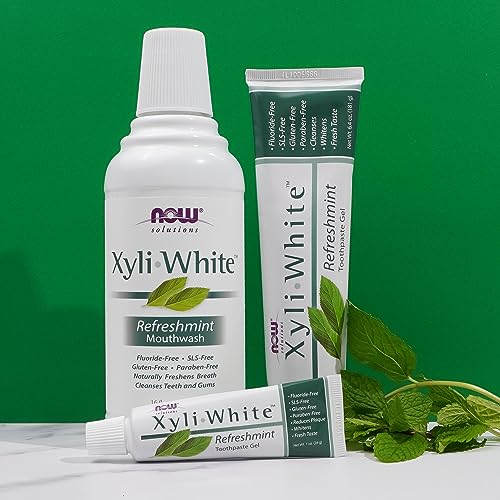 NOW Solutions, Xyliwhiteâ„¢ Toothpaste Gel, Refreshmint, Cleanses and Whitens, Fresh Taste, 6.4-Ounce