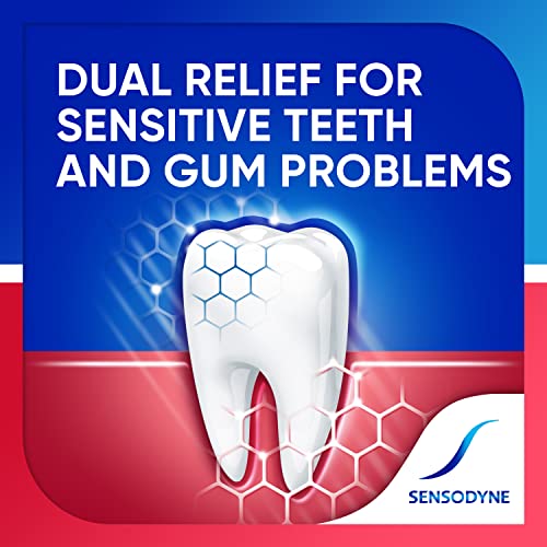 Sensodyne Sensitivity & Gum Whitening Toothpaste, Toothpaste for Sensitive Teeth & Gum Problems, 3.4 Ounces (Pack of 3)