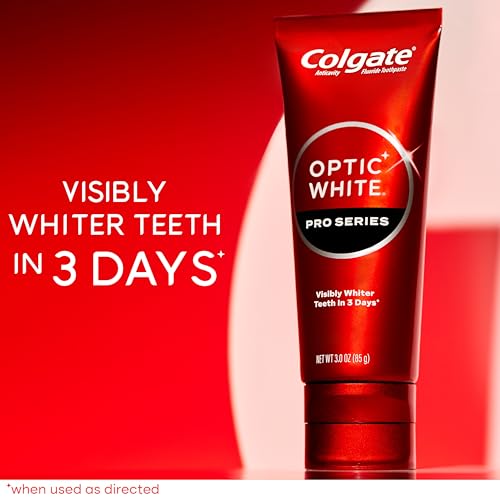 Colgate Optic White Pro Series Whitening Toothpaste with 5% Hydrogen Peroxide, Vividly Fresh, 3 Oz Tube