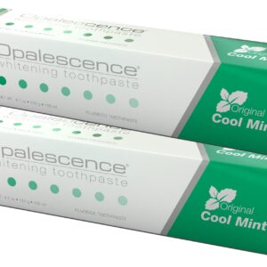 Opalescence Teeth Whitening Toothpaste (Pack of 2) - Cool Mint Original Formula - Oral Care, Gluten-Free - 4.7 Ounce Made by Ultradent.- TP-5166-2