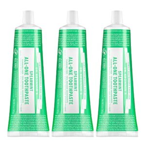 dr. bronner’s - all-one toothpaste (spearmint, 5 ounce,3-pack)